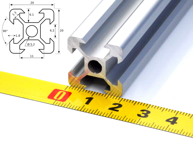 2020 Aluminium Profile - V-Slot 6mm - plus accessories – Aluminium ...